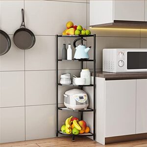 SHELF 5 Tier Kitchen Corner Shelf Rack Multi Layer Pot Rack for Organizer Cookware Stand Stainless Steel Shelves Holder