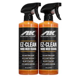 advanced kotings ez-clean mud guard | ceramic coating mud defender and repellent | makes cleanup easy for atvs, utvs, dirt bikes, vehicles and more | 16 fl oz spray - 2 pack