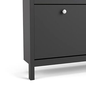 Tvilum, Black Matte Madrid 4 Drawer Shoe Cabinet