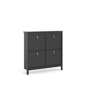 Tvilum, Black Matte Madrid 4 Drawer Shoe Cabinet