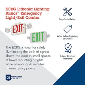 Lithonia Lighting ECRG Basics Emergency Light/Exit Combo with Remote Capacity, Square