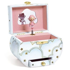 djeco 36975 tinyly melodía elfe caja de música music boxes, multicoloured