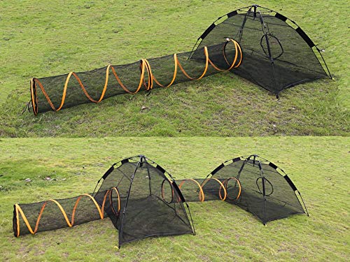 Alfa Gear YDYL Folding Cat Play Tunnel for Indoor Cat,Easy to Connect with Cat Tent with Zipper Doors,Product Size 59" L x17 x17 3 PCS/Set