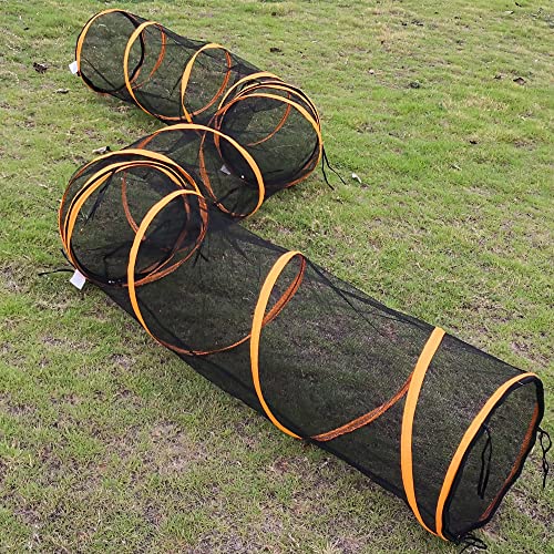 Alfa Gear YDYL Folding Cat Play Tunnel for Indoor Cat,Easy to Connect with Cat Tent with Zipper Doors,Product Size 59" L x17 x17 3 PCS/Set