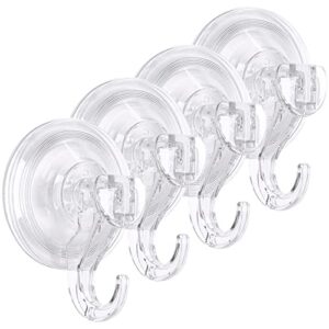 zbyomi suction cup hooks, reusable vacuum suction cup hooks, punch-avoided suction hooks- powerful waterproof shower hooks for bathroom，kitchen，glass door use