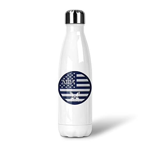 Delta Phi Lambda Sorority Stainless Steel Thermos Water Bottle 17 OZ (Delta Phi Lambda 1)