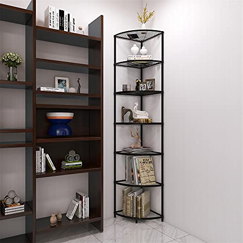 7-Tier Kitchen Corner Shelf Rack, Multi-Layer Pot Rack for Organizer Cookware Stand Stainless Steel Shelves Holder