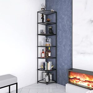 7-Tier Kitchen Corner Shelf Rack, Multi-Layer Pot Rack for Organizer Cookware Stand Stainless Steel Shelves Holder