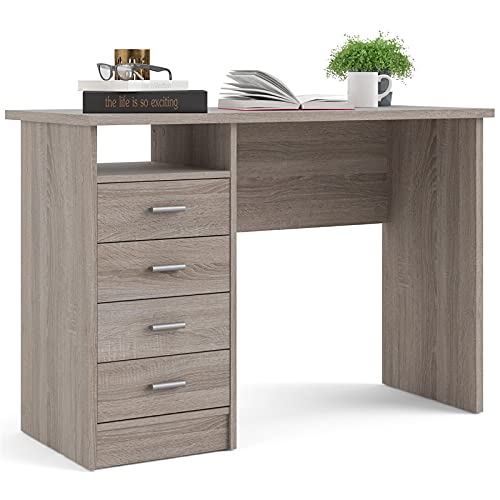 Tvilum, Truffle Warner Desk with 4 Drawers