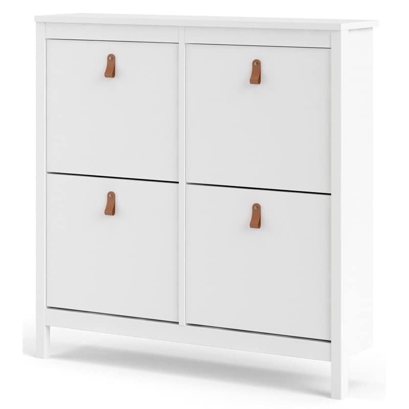 Tvilum, White Madrid 4 Drawer Shoe Cabinet