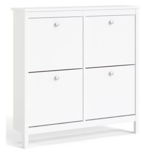 Tvilum, White Madrid 4 Drawer Shoe Cabinet