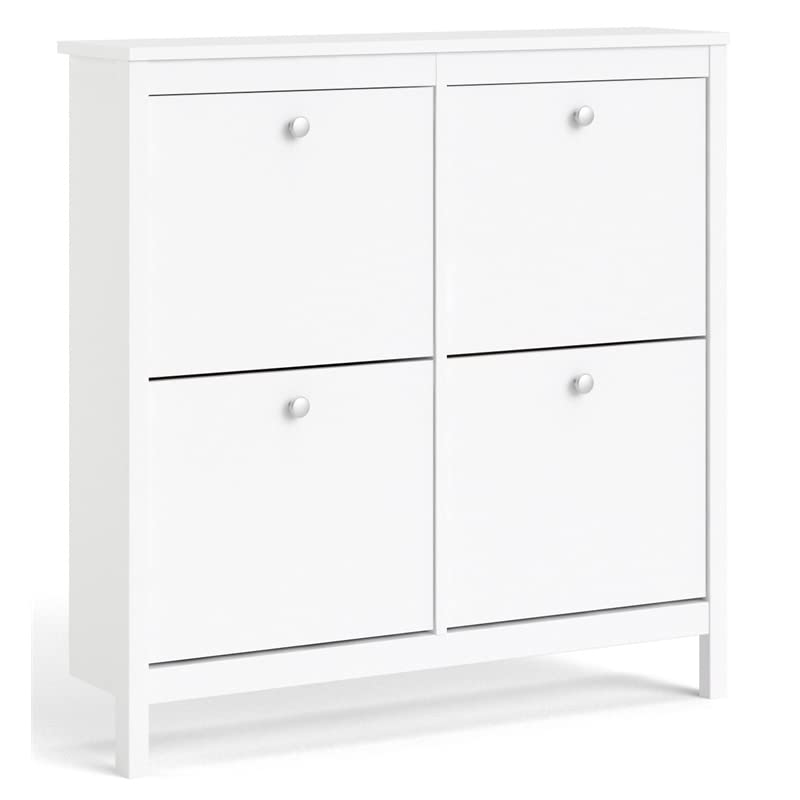 Tvilum, White Madrid 4 Drawer Shoe Cabinet