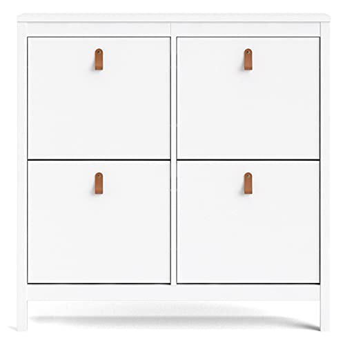 Tvilum, White Madrid 4 Drawer Shoe Cabinet