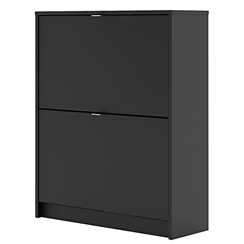 Tvilum, Black Matte Bright 2 Drawer Shoe Cabinet