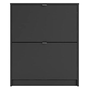 Tvilum, Black Matte Bright 2 Drawer Shoe Cabinet