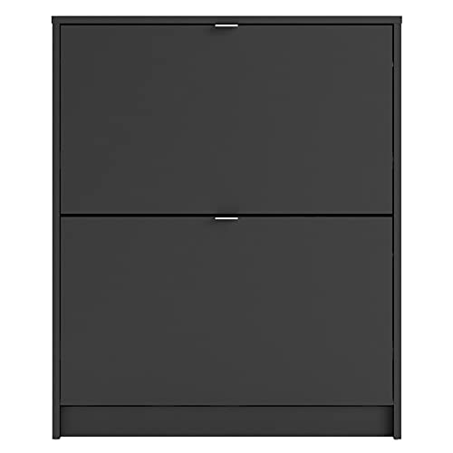 Tvilum, Black Matte Bright 2 Drawer Shoe Cabinet