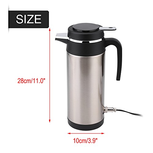 Car Kettle Boiler 450ml Car Heating Travel Cup Stainless Steel Mug Car Coffee Cup Warmer with DC 12V Charger for Car