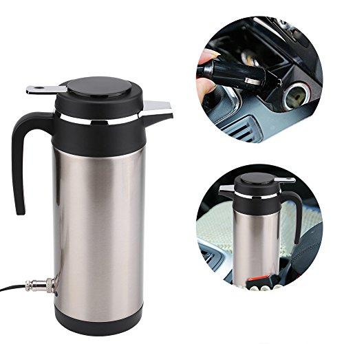 Car Kettle Boiler 450ml Car Heating Travel Cup Stainless Steel Mug Car Coffee Cup Warmer with DC 12V Charger for Car