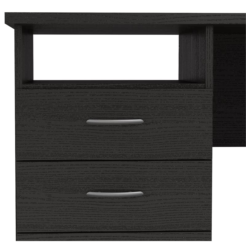 Tvilum, Black Woodgrain Whitman Desk with 3 Drawers