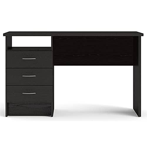 Tvilum, Black Woodgrain Whitman Desk with 3 Drawers