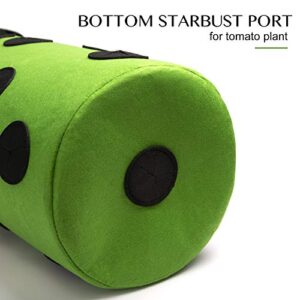 2 Pack Black and Green Upside Down Tomato & Herb Planter, Hanging Durable Aeration Fabric Strawberry Planter Bags