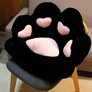 deaboat cat paw seat cushion chair pads cats paw shape lazy sofa soft chair floor cushions cute pillow big seat pad home decor for office worker kids girlfriend gift cat nest (black, 27.6 * 23.6inch)