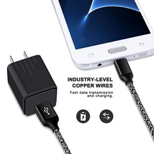 Android Charger, Android Phone Charger Micro USB Charger Cord Fast Charging Cable 6 ft Long with Wall Charger Block Plug for Samsung Galaxy S6 S7 J3 J7 Note 5,LG Stylo 2 3 Plus,Tablet,Kindle Fire