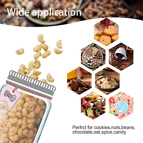 Enkrio 30Pcs Mason Jar Zipper Bags Reusable Food Storage Bags for Snack Nuts Cookies Portable Leakproof Food Saver Bag for Kitchen Travel Camping Picnic Organizer (10S 10M 10L)