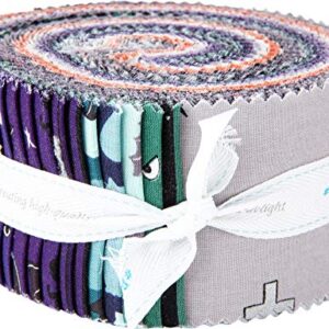 Melissa Mortenson Spooky Hollow Rolie Polie 40 2.5-inch Strips Jelly Roll Riley Blake RP-10570-40