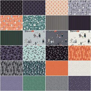 Melissa Mortenson Spooky Hollow Rolie Polie 40 2.5-inch Strips Jelly Roll Riley Blake RP-10570-40