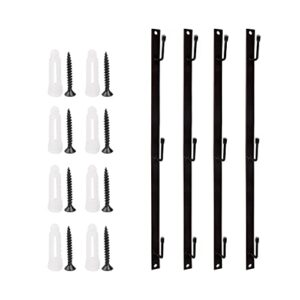 tonxus 4 sets metal coffee mug rack - vertical narrow wall mounted large cup holder kitchen storage display organizer hooks for coffee mugs,tea cups (black)