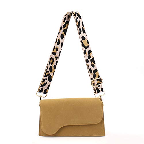 TANOSII Wide Purse Strap Adjustable Handbag Strap Replacement Shoulder Crossbody Strap Leopard