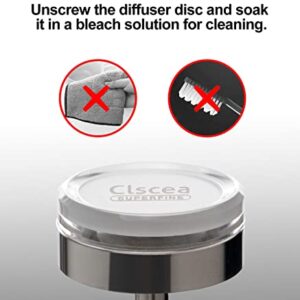 Clscea Aquarium Stainless Steel CO2 Diffuser Atomizer with Integrated Check Valve for Rimless Tanks 25cm