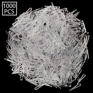 1000 Pcs U Shape Plastic Alligator Clips with Teeth Clear Shirt Folding Clips for Socks Dress Ties Hold Garments in Place