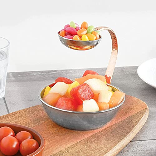 Generic Chip and Dip Two Pieces Family Size Serving Tray, Fruit, Salad, Appetizer Decorative Dish Set. Stainless Steel Snacks Bowl, Nacho Kitchen Set. Shrimp, Fruit, Salad, Taco Party Platter.