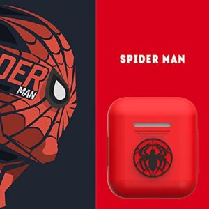 NARYM Silicone Case with Avengers Character Compatible with Airpods 1 & AirPods 2, Spider-Man, Red