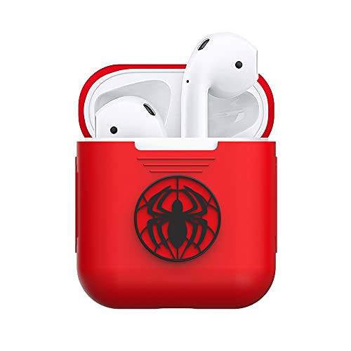 NARYM Silicone Case with Avengers Character Compatible with Airpods 1 & AirPods 2, Spider-Man, Red