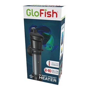 GloFish Submersible Heater 50 Watts, for Aquariums Up to 10 Gallons, UL Listed,BLACK