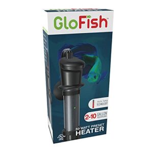 GloFish Submersible Heater 50 Watts, for Aquariums Up to 10 Gallons, UL Listed,BLACK