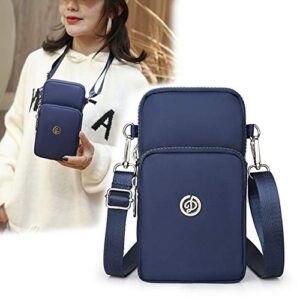 Travel Small Crossbody Bag Cell Phone Purse Wallet Case for Samsung Galaxy S23 Ultra S22 Ultra S21+ S20 FE S20 Ultra S10 Plus Note20 Ultra A02 A22 A03 A33 A13 A51 A52 31s A21s (Blue)