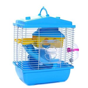 gfhfg pet cage hamster with transparent skylight double layer house for hamster golden hamster pet blue