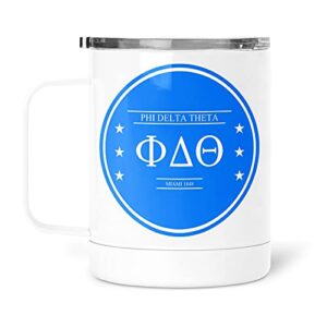 greeklife.store phi delta theta stainless steel travel mug 13 oz (phi delta theta 1)