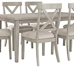 Signature Design by Ashley Parellen Modern Farmhouse Rectangular Dining Room Table, Gray