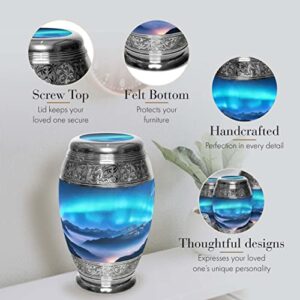 Aurora Borealis Cremation Urns for Adult Ashes for Funeral, Burial & Niche Northern Lights Urns for Human Ashes - Urns for Ashes Adult Male - Urns for Human Ashes Adult Female Large XL Small Keepsake