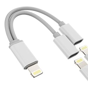 Converter Compatible with iPhone Headphone Adapter Compatible for Lightning Double to Audio Jack and Charger Earphone Charging Splitter 11 12 Mini pro xs xr x 7 8 plus Connector for ipad air for Apple