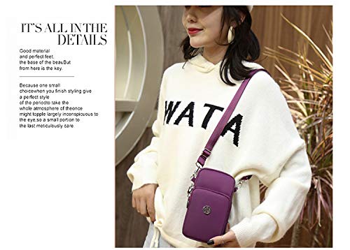 Travel Small Crossbody Bag Cell Phone Purse Wallet Case for Samsung Galaxy S23 Ultra S22 Ultra S21+ S20 FE S20 Ultra S10 Plus Note20 Ultra A02 A22 A03 A33 A13 A51 A52 31s A21s (Purple)