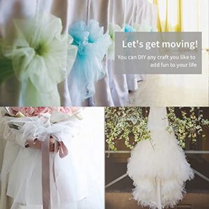 SAYUAN 54" by 20 Yards (60 ft) Tulle Fabric Rolls for Wedding Party Baby Shower Decoration Tutu Tulle Bolt DIY Wraping Crafts - White