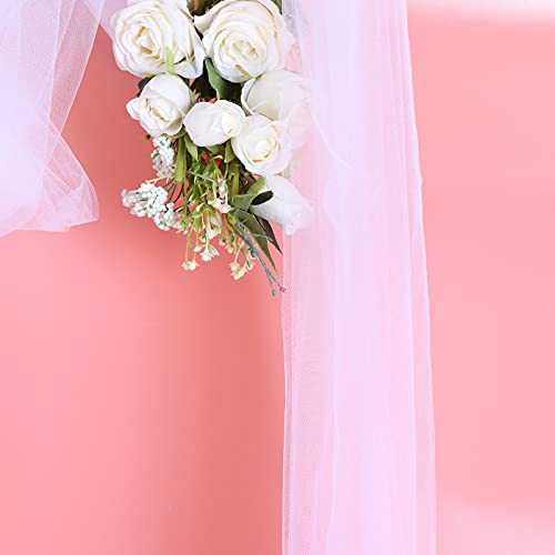 SAYUAN 54" by 20 Yards (60 ft) Tulle Fabric Rolls for Wedding Party Baby Shower Decoration Tutu Tulle Bolt DIY Wraping Crafts - White