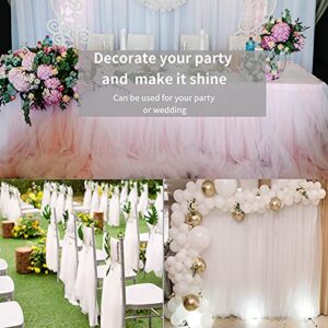 SAYUAN 54" by 20 Yards (60 ft) Tulle Fabric Rolls for Wedding Party Baby Shower Decoration Tutu Tulle Bolt DIY Wraping Crafts - White