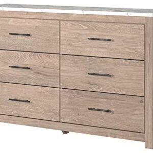 Signature Design by Ashley Senniberg Contemporary Dresser, Light Brown/White